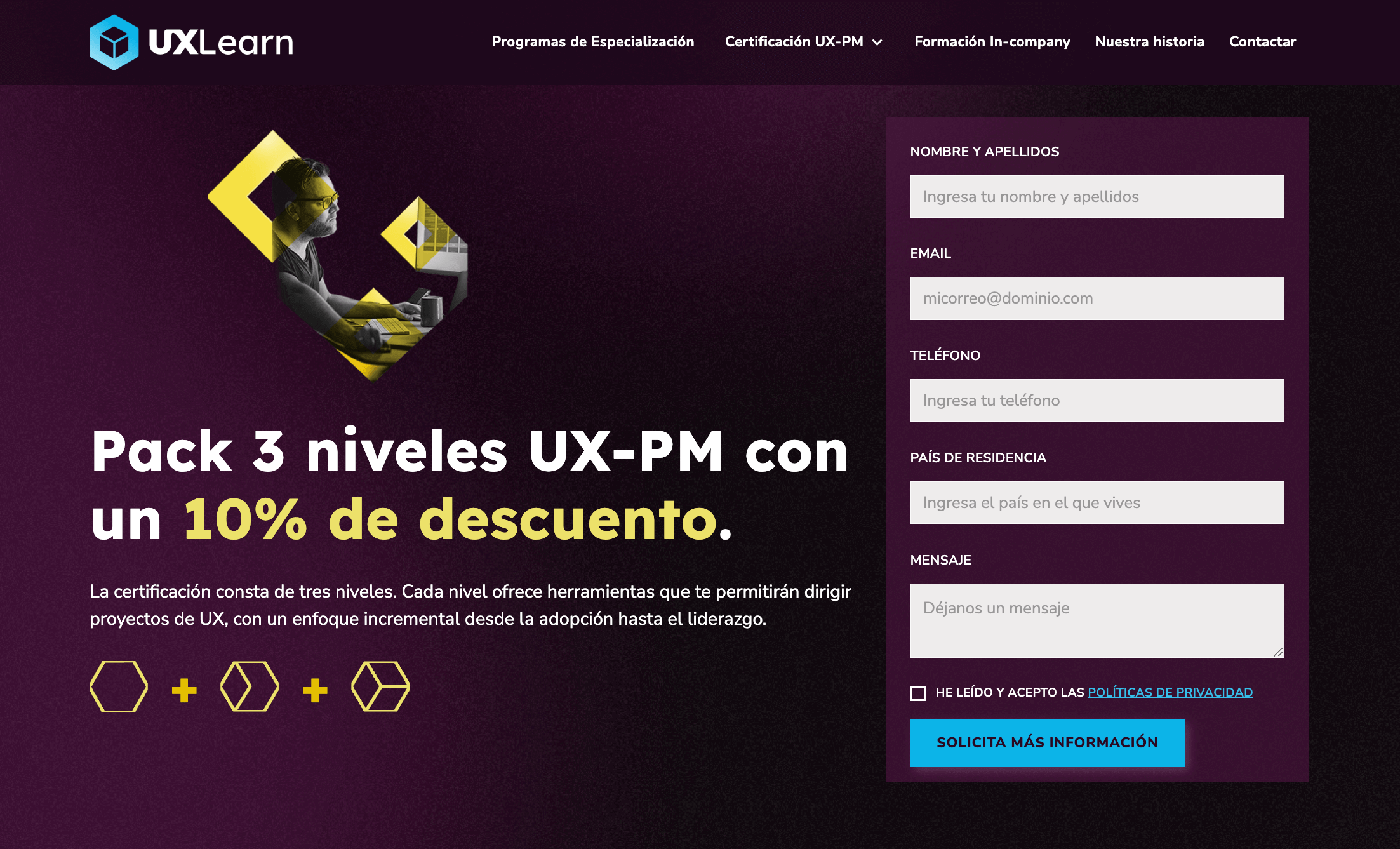 UX PM - Pack 3 niveles